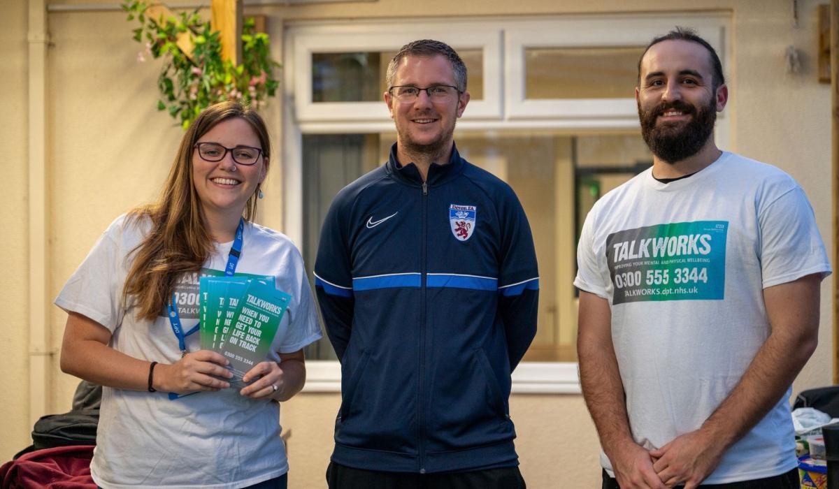 It's good to talk about mental health and football