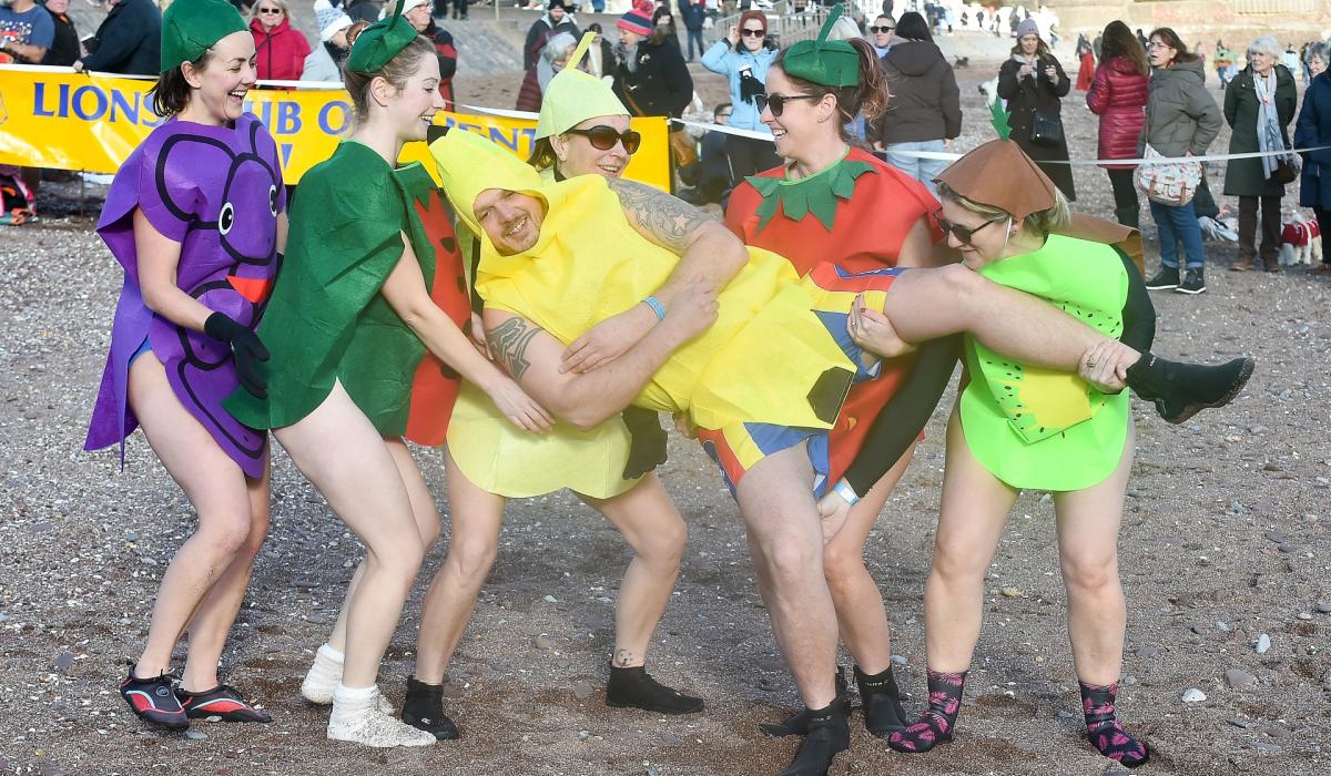 Pictures: Fancy dress and freezing fun at Paignton’s New Years Day Dip ...
